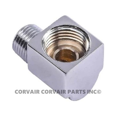 CHROME 90 DEGREE GAS LINE FITTING