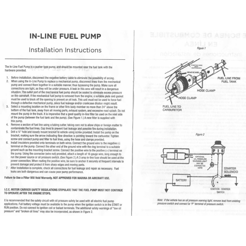 NEW LOW PRESSURE ELECTRIC FUEL PUMP